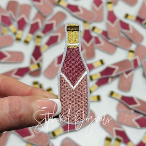 Champagne Bottle Patch, Trucker Cap Patch, Iron On, DIY Patch - Etsy