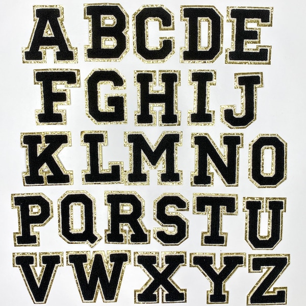 Gold Glitter Letters - Etsy