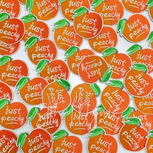 Just Peachy Embroidered Iron on Patch, Two-tone Peach - Etsy
