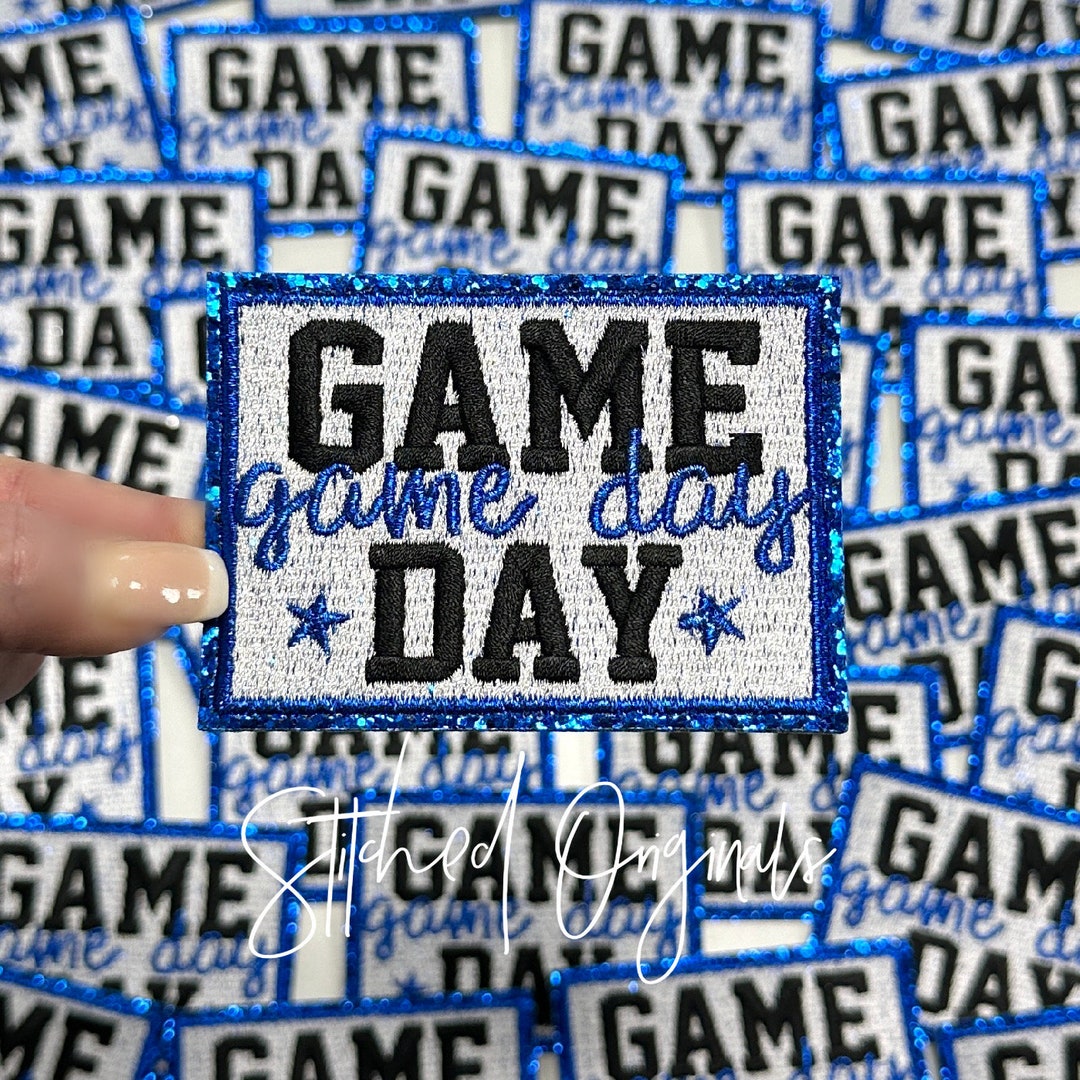 Royal Blue Game Day Patch, Diy Patch, Iron on Patch, Game Day Patch, Trucker Hat Patch - Etsy