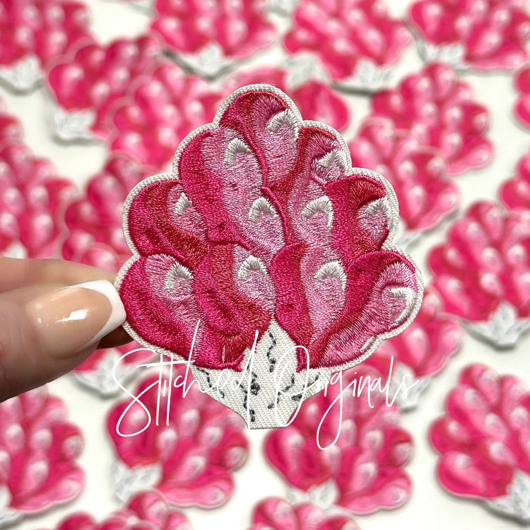 Balloon Bouquet Pink Iron on Patch, DIY Patch, Pink Preppy, Custom ...