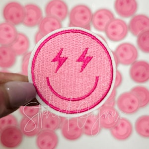 Pink Smile Patch, Trucker Cap Patch, Iron On, DIY Patch, Preppy Patch ...
