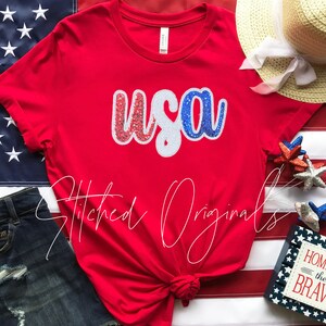 USA Sequin Patch, Silver Glitter Backing, Iron On, Diy, USA Patch - Etsy