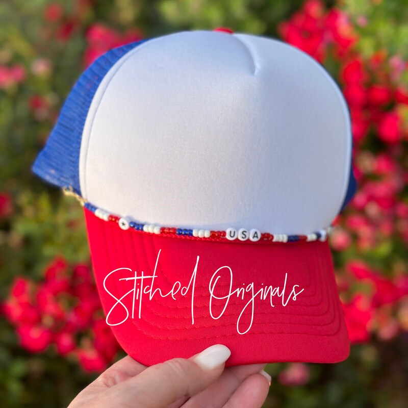 Red White Blue Hat - Etsy