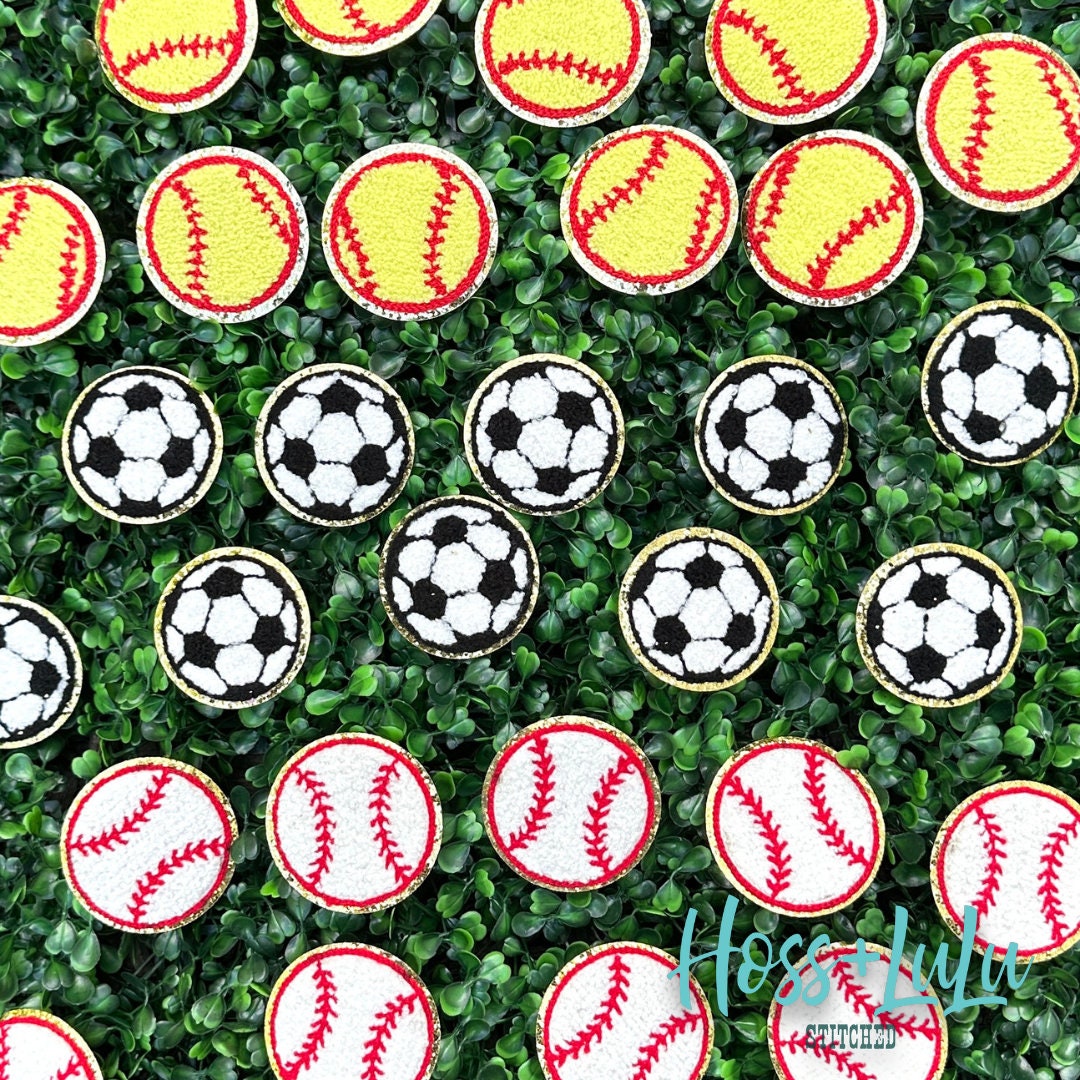 Sports Ball Chenille Patch, DIY Embellishment (2.12" Diameter) - Etsy
