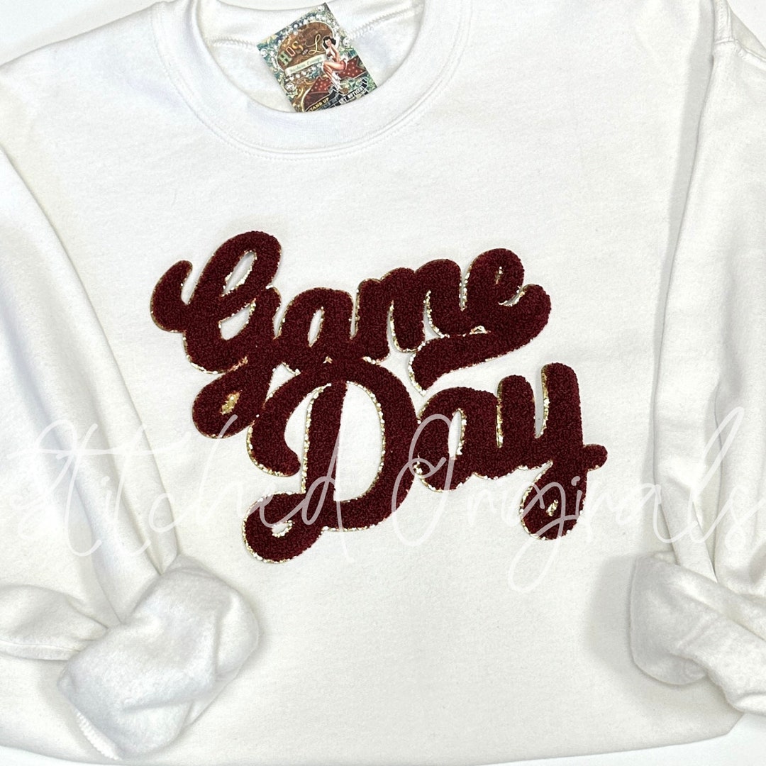 NEW Maroon Game Day Chenille Patch, Iron on Patch, Game Day, Diy Patch ...