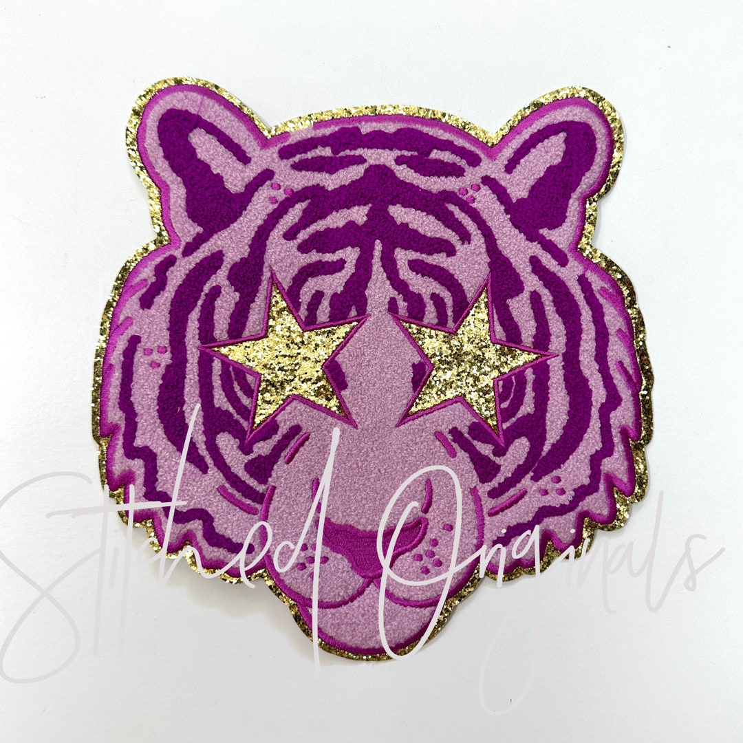 VIOLET Tiger Custom Patch, Tiger Star Eyes Patch, Trendy Patch, Iron on ...