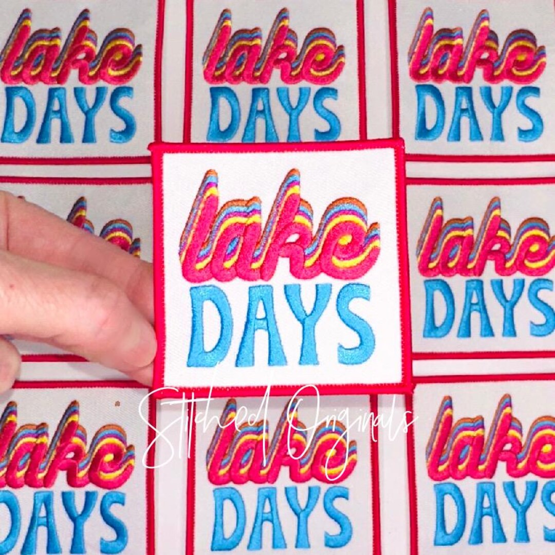 Lake Days Embroidered Patch, Iron on Applique - Etsy