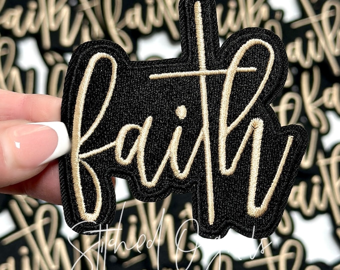 Faith Patch Trucker Cap Patches Embroidered Iron-on Patches Hats and ...