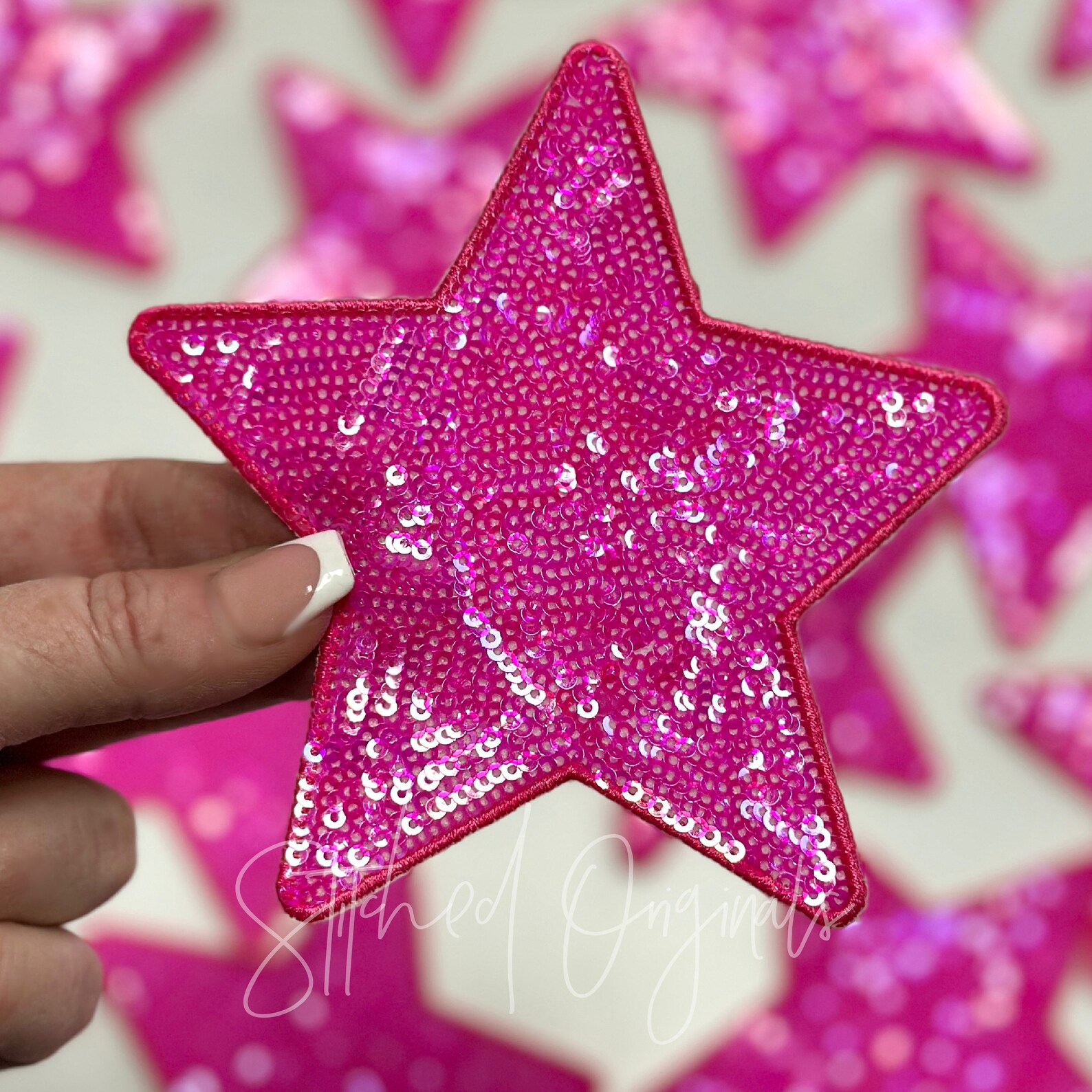 Hot Pink 5" Sequin Star Patch, Iron on Patch, DIY Patch, Sequin Star - Etsy