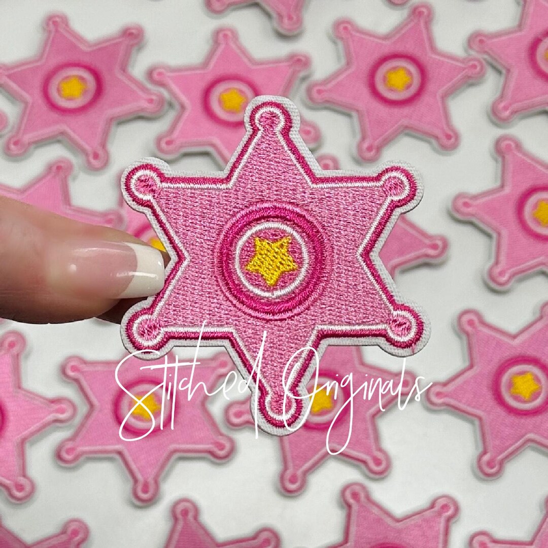Pink Fun Star Badge Patch, Trucker Cap Patch, Iron On, DIY Patch ...