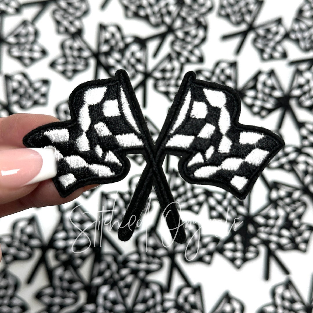 Checkered Flag Patch, Trucker Cap Patch, Iron On, DIY Patch, Race Car Flags - Etsy