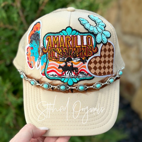 Amarillo Sunset Patch Trucker Cap Patch Iron On DIY Patch Hat Bar Patch Etsy