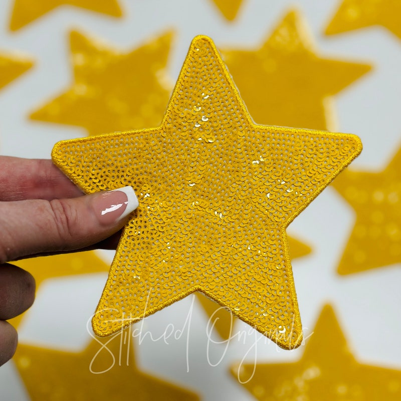 Yellow Star Patch Iron On - Etsy