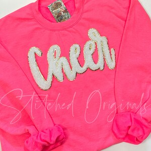 Cheer WHITE Chenille Patch, Iron on Patch, Game Day, Diy Patch - Etsy