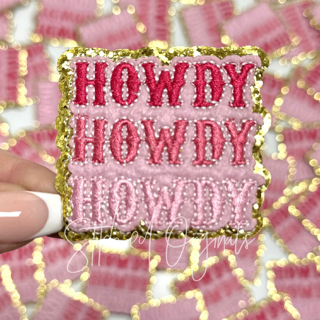 Pink Howdy Howdy Howdy Patch, Trucker Cap Patch, Iron On, DIY Patch ...