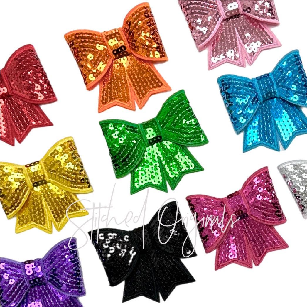 Golden Yellow Sequin 3D Bow Patch, Iron on Applique - Etsy