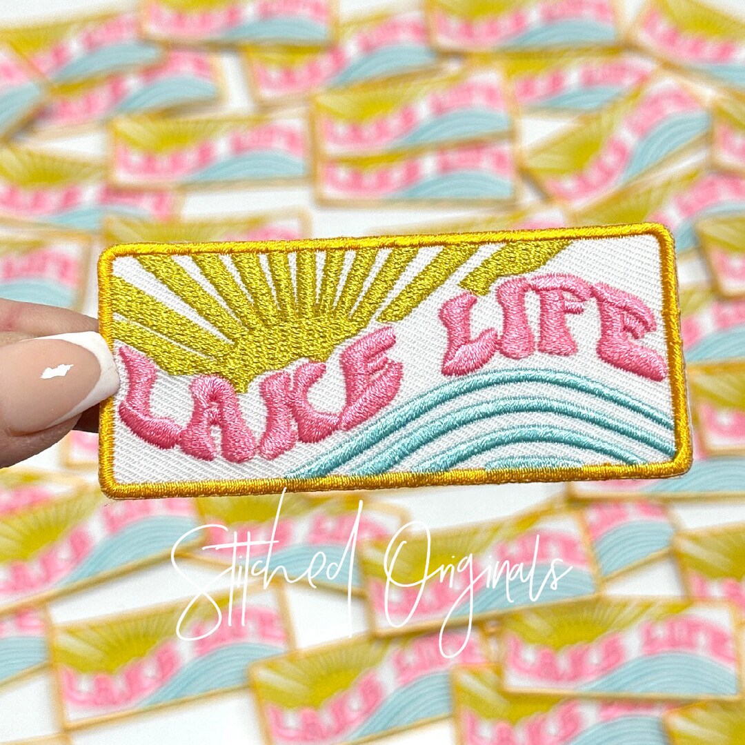 Lake Life Patch, Trucker Cap Patch, Iron On, DIY Patch, Truck Bar Patch ...