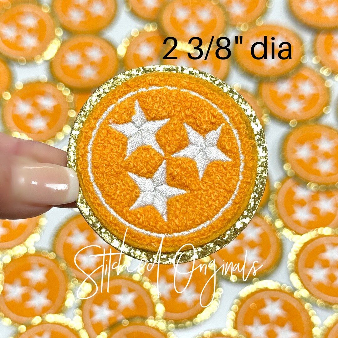Tennessee Tristar 2 3/8"” Orange Iron on Patch, Tristar Chenille and ...