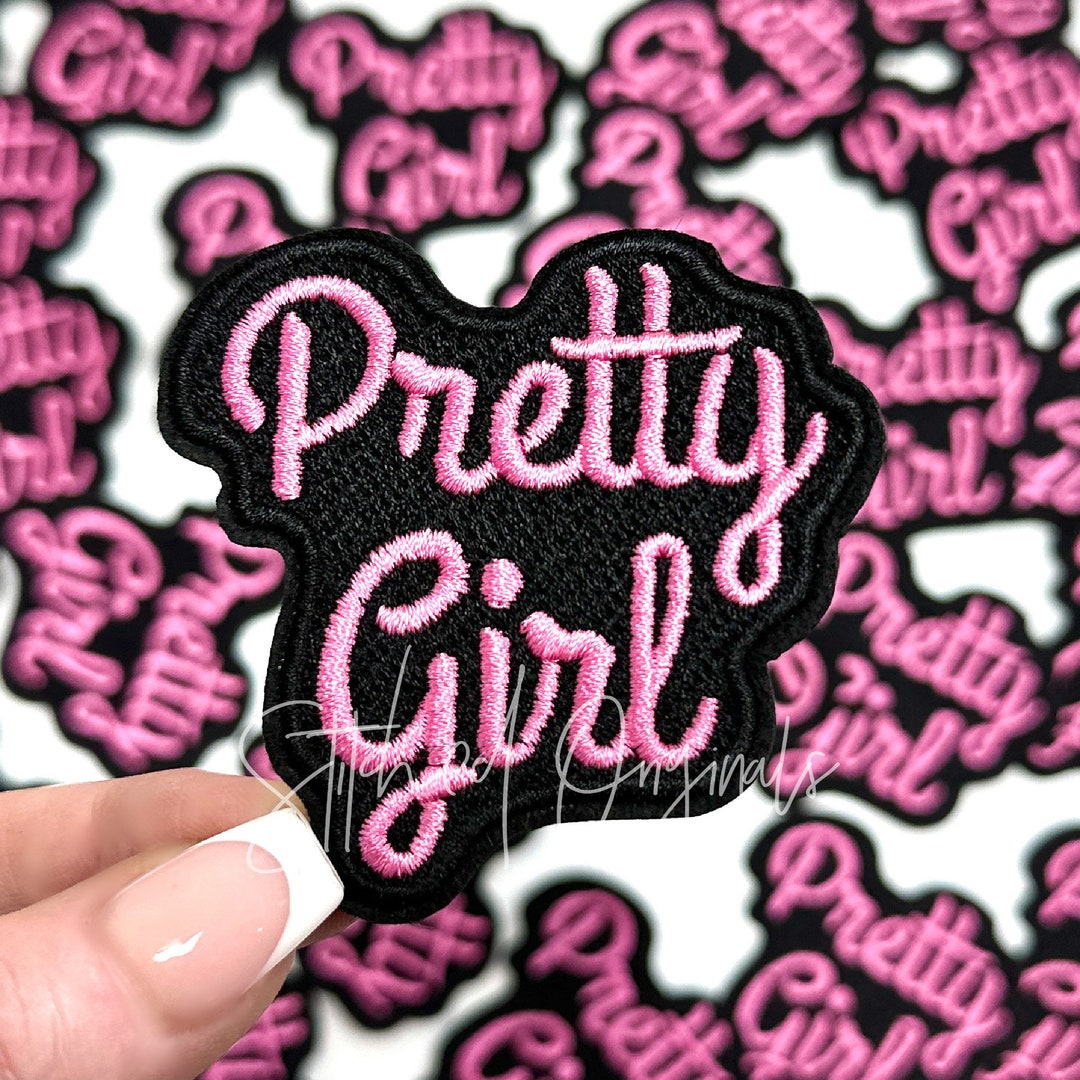 Pretty Girl Patch, Trucker Cap Patch, Iron On, DIY Patch, Pretty Girl ...