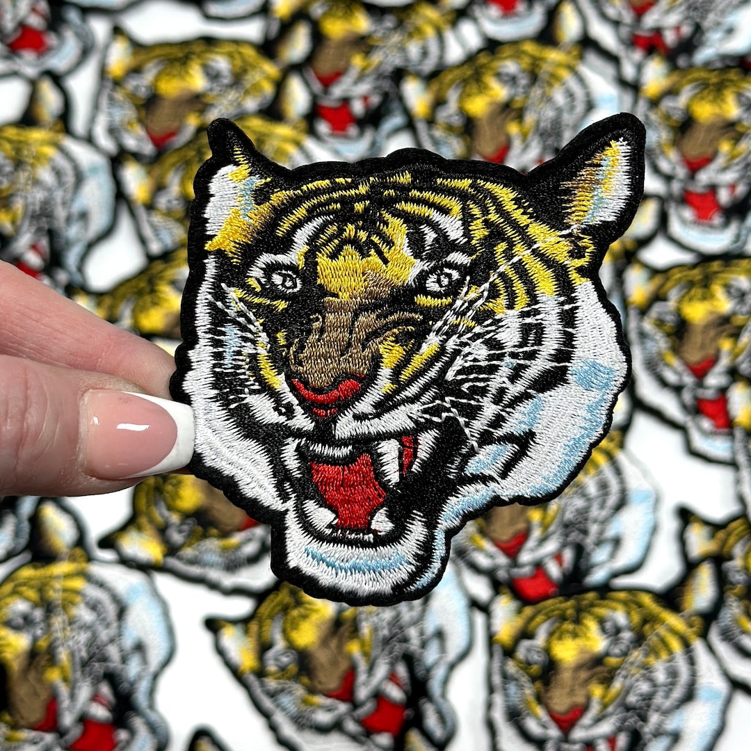 Tiger Small Patch, Trucker Cap Patch, Iron On, DIY Patch, Tiger Patch ...