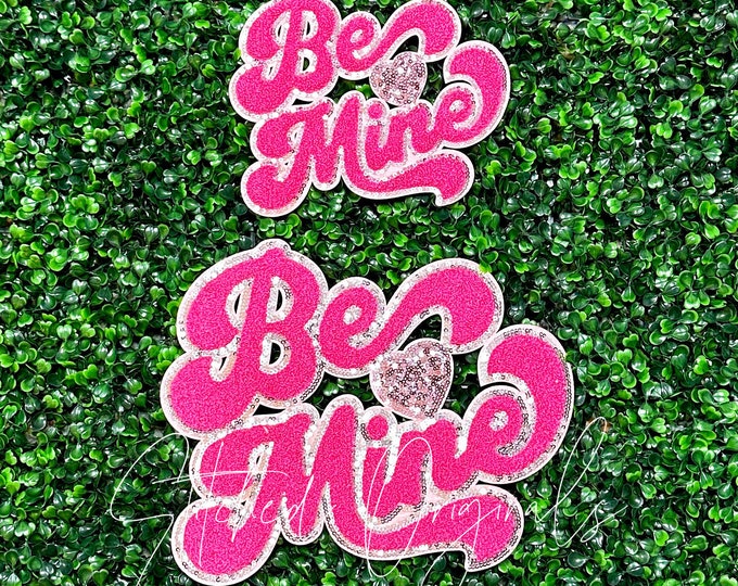 BE MINE Valentine's Day Chenille Patch, Valentine's Day Iron on Patch, DIY V-day Patch Available ...