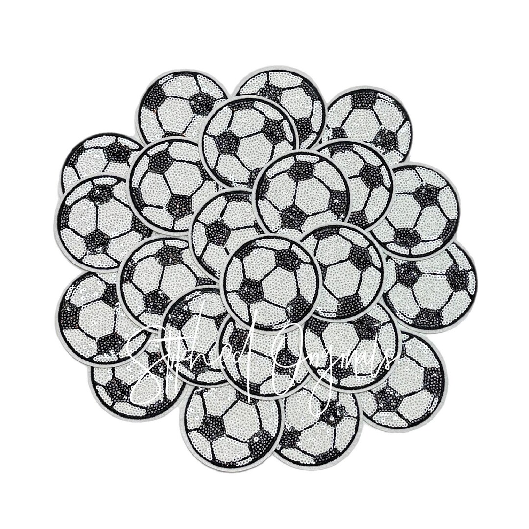 Soccer 3" Sequin Patch, Black Backing, Diy Patch, Soccer - Etsy