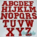 NEW Red 3.12" Chenille Letters, SILVER Glitter, Varsity Letter Iron on ...