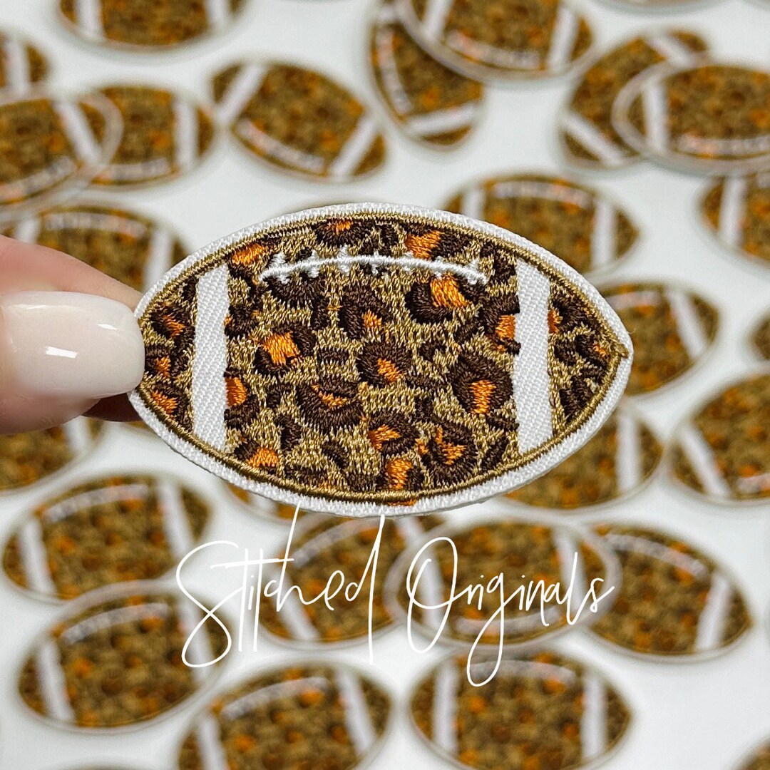 Leopard Football Embroidered Patch, DIY Iron On - Etsy