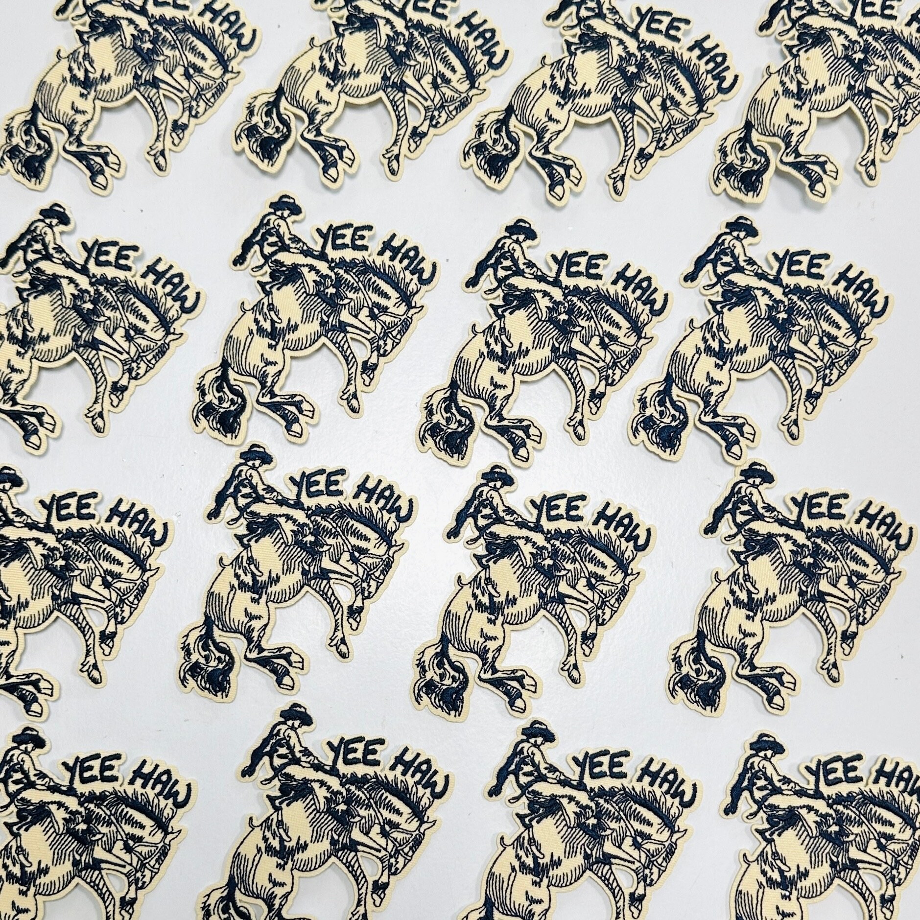 Yee Haw Broncing Cowboy Patch, Trucker Cap Patch, Iron On, DIY Patch ...