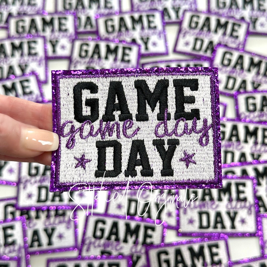 Purple Game Day Patch, Diy Patch, Iron on Patch, Game Day Patch, Trucker Hat Patch - Etsy