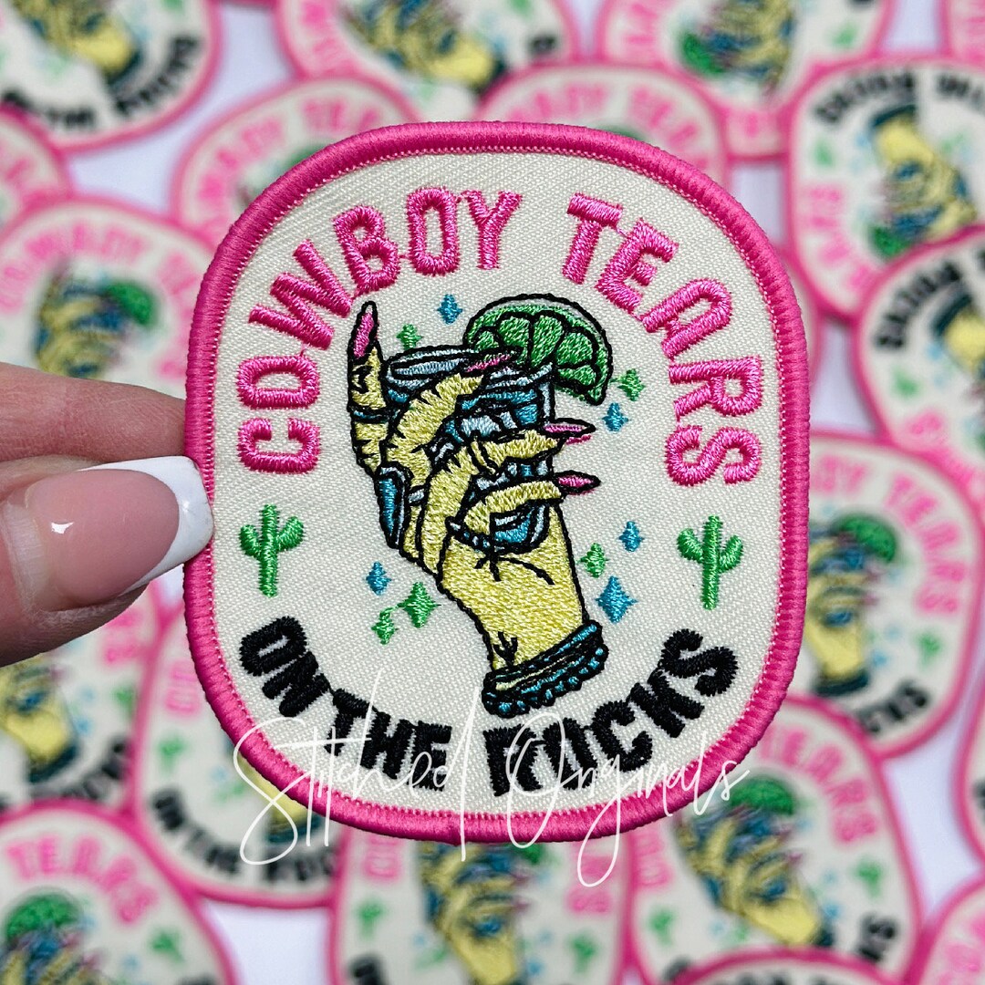Cowboy Tears Patch, Trucker Cap Patch, Iron On, DIY Patch, Cowgirl ...