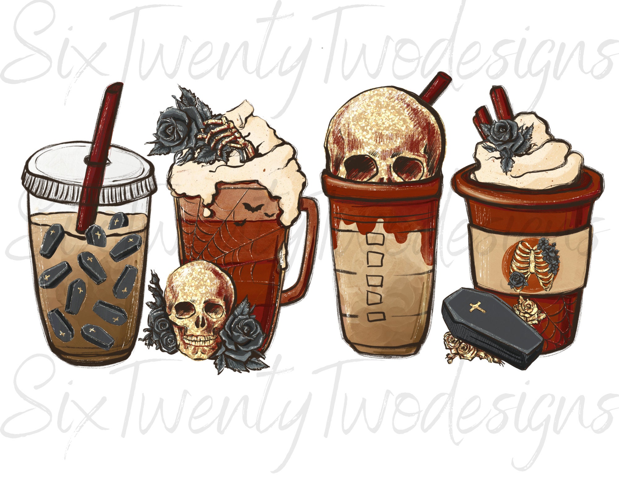 Goth Girl Coffee Ready to Press Sublimation Transfer - Etsy