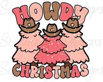 Howdy Santa Country Design, Ready to Press Sublimation Print, Easy ...
