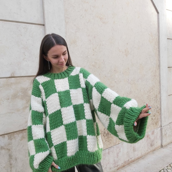 CROCHET PATTERN, Checkered Crochet Cardigan Pattern,checkered Crochet ...