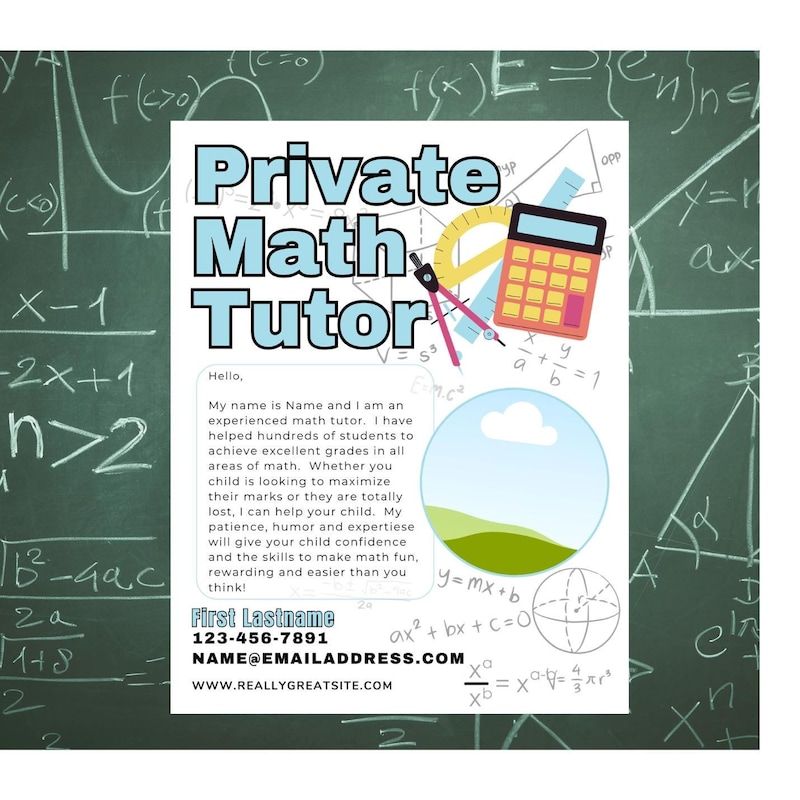 Tutoring Flyer - Etsy