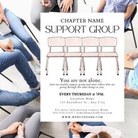 Group Therapy Flyer Canva Template | Infertility Support Group ...