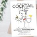 COCKTAIL Party Invitation - Digital Download, Edit in Canva, Print or ...