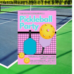 Pickleball Party Invitation Digital Download Template, Edit in Canva 5 ...