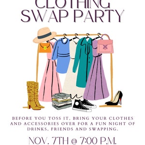 Clothing Swap Party Invitation Template: Digital Download - Editable in ...