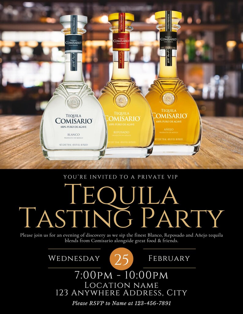 Tequila Tasting Event Digital Download Template Flyer – Perfect for ...