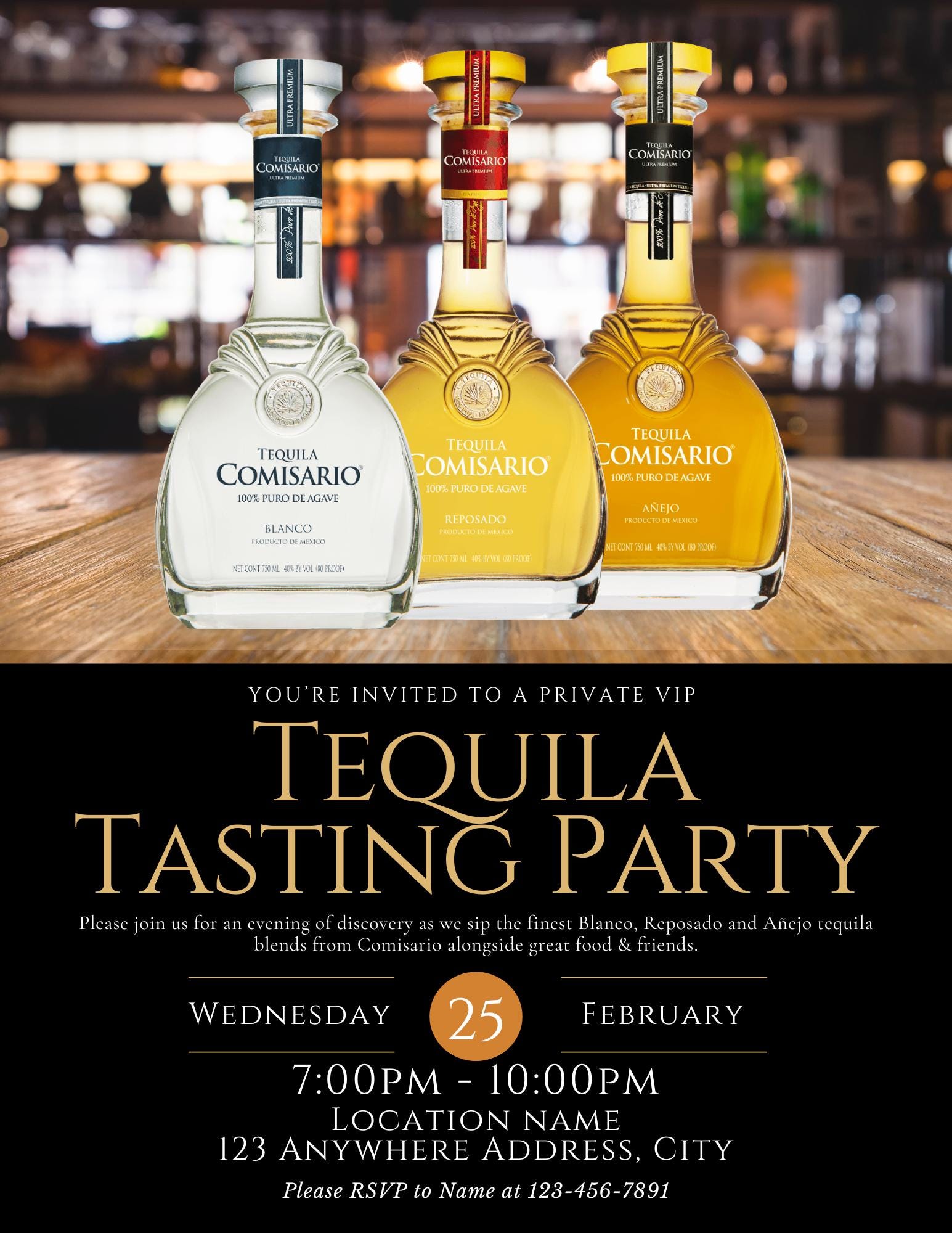 Tequila Tasting Event Digital Download Template Flyer – Perfect for ...