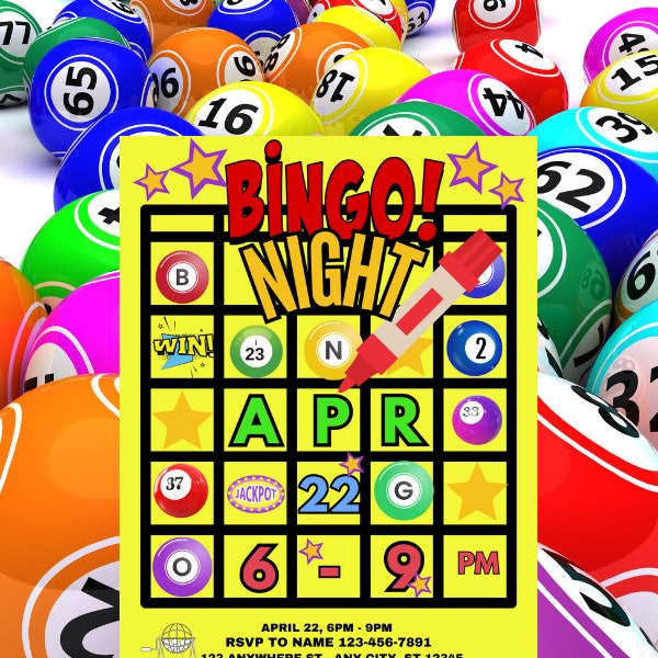 Bingo Night Invitation - Etsy