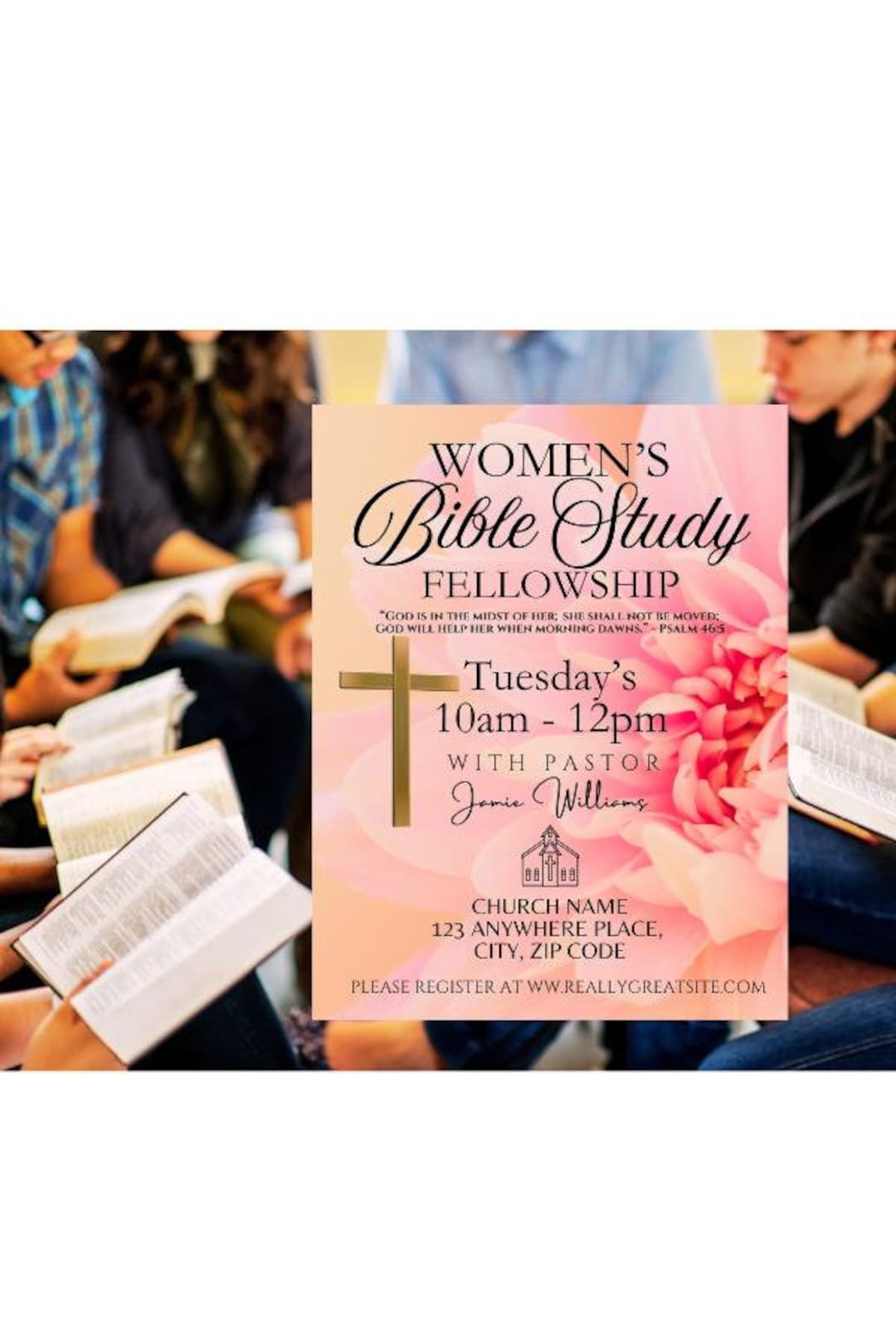 Women's Bible Study Fellowship Meeting Flyer, Invitation, Social Media ...