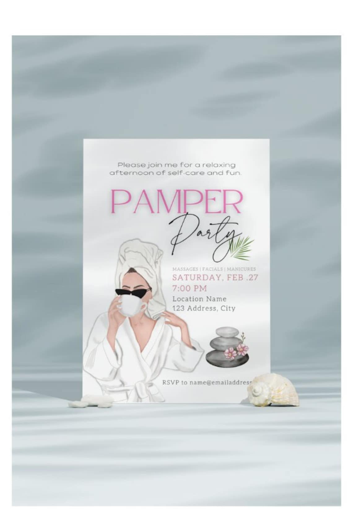 Pamper Party Invitation Digital Download Template, Edit in Canva Pro - Etsy