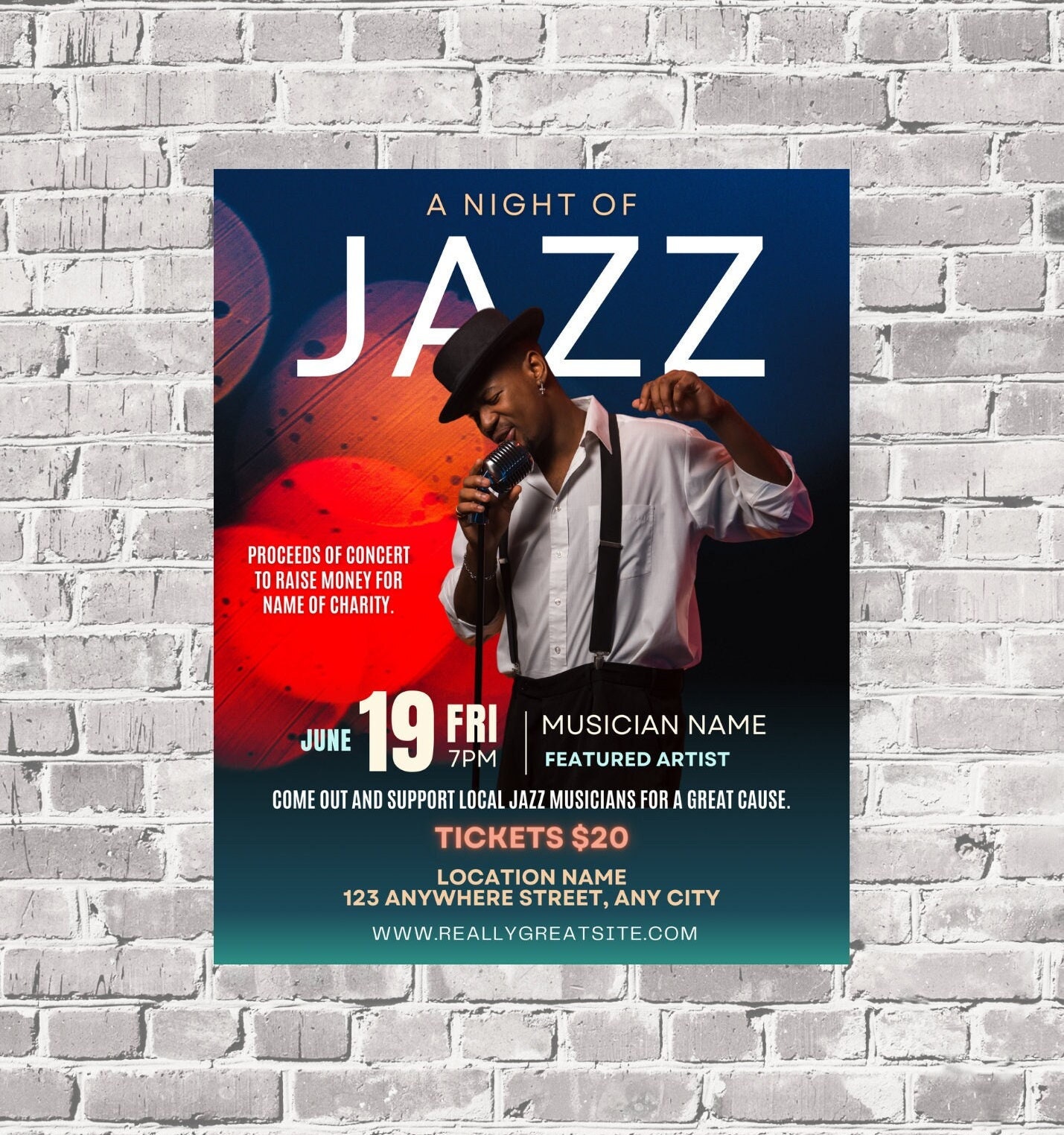JAZZ CONCERT - Digital Download Template, Business Flyer, Social Media ...