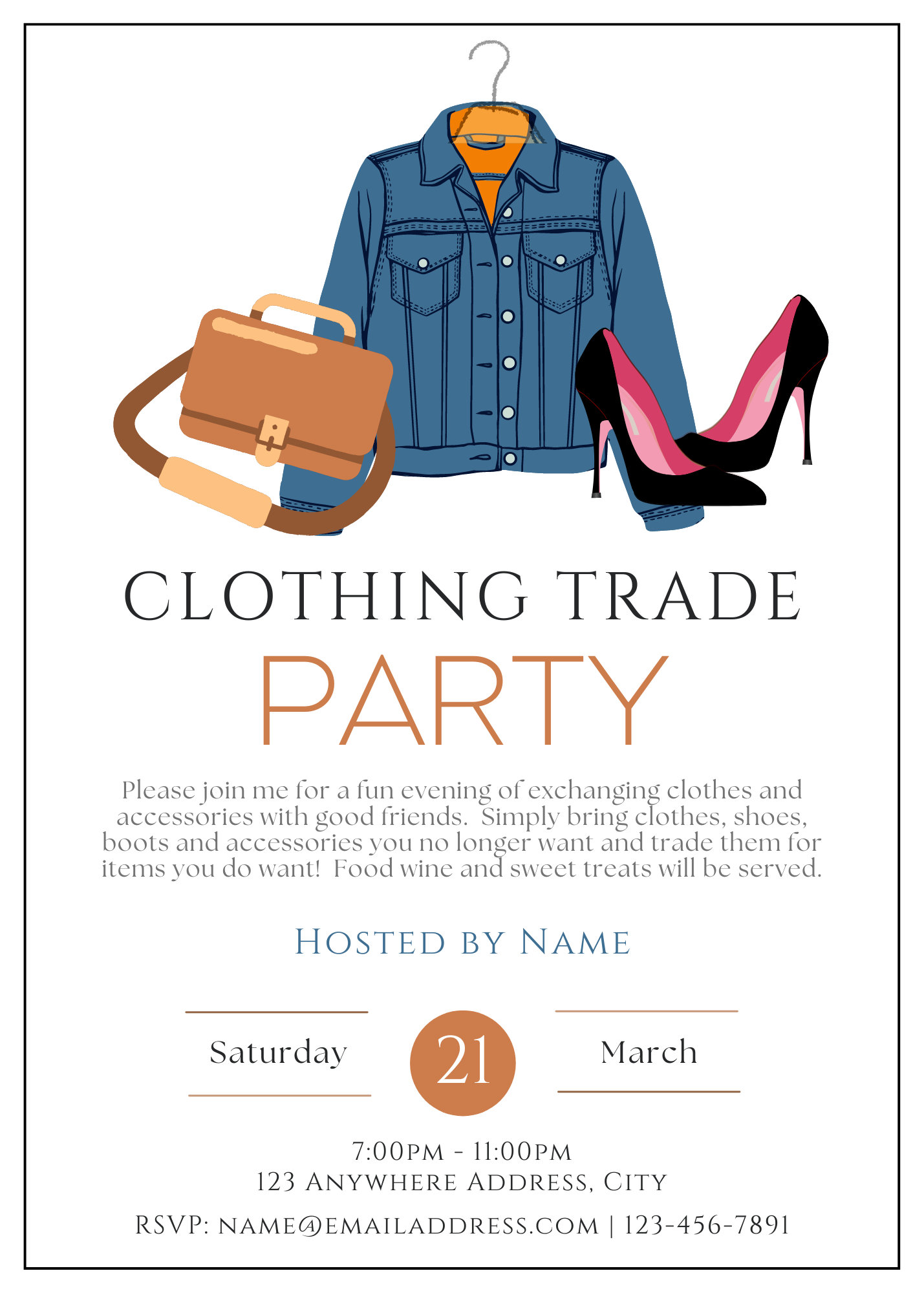 CLOTHING TRADE Party Invitation - Digital Download Template, Edit in ...