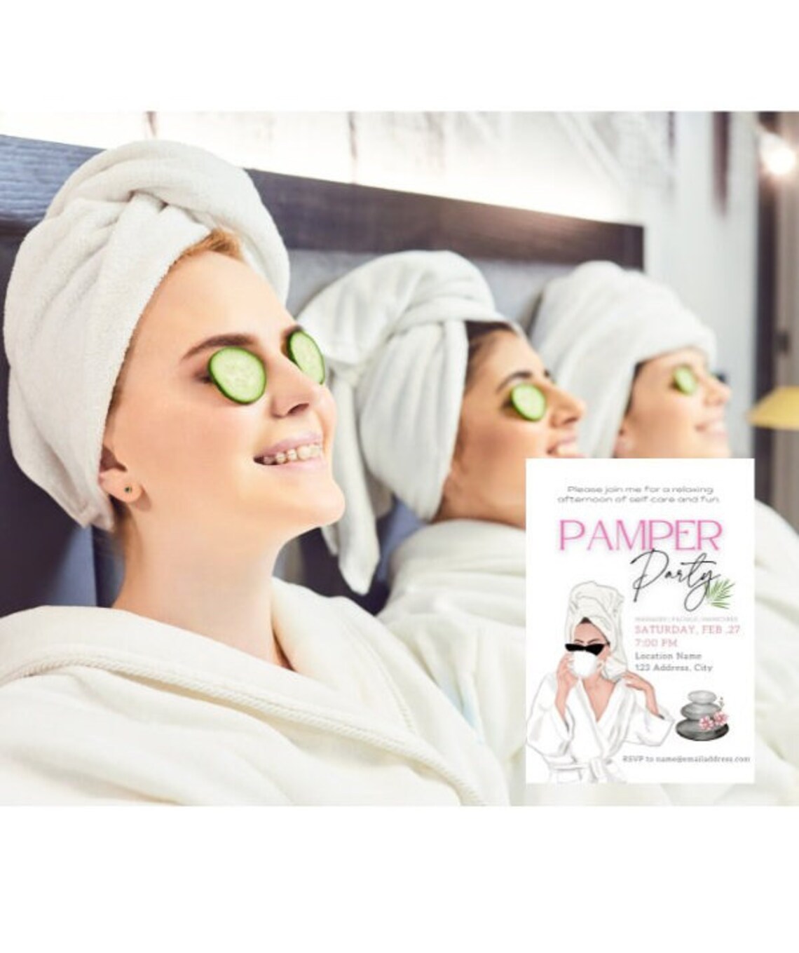 Pamper Party Invitation Digital Download Template, Edit in Canva Pro - Etsy