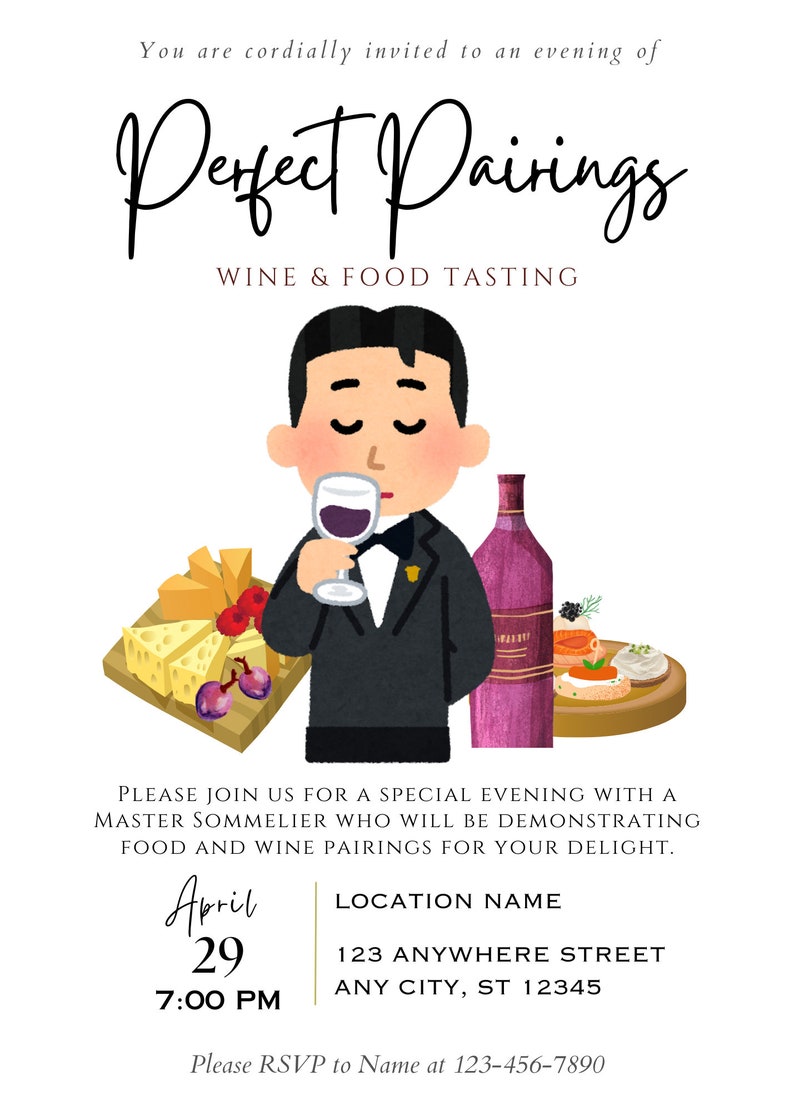 Wine Tasting Party Invitation - Digital Download Template, Edit in ...
