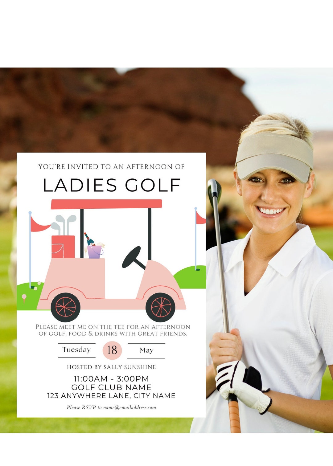 Ladies Golf Day Invitation, FLYER, Social Media Post - Digital Download ...